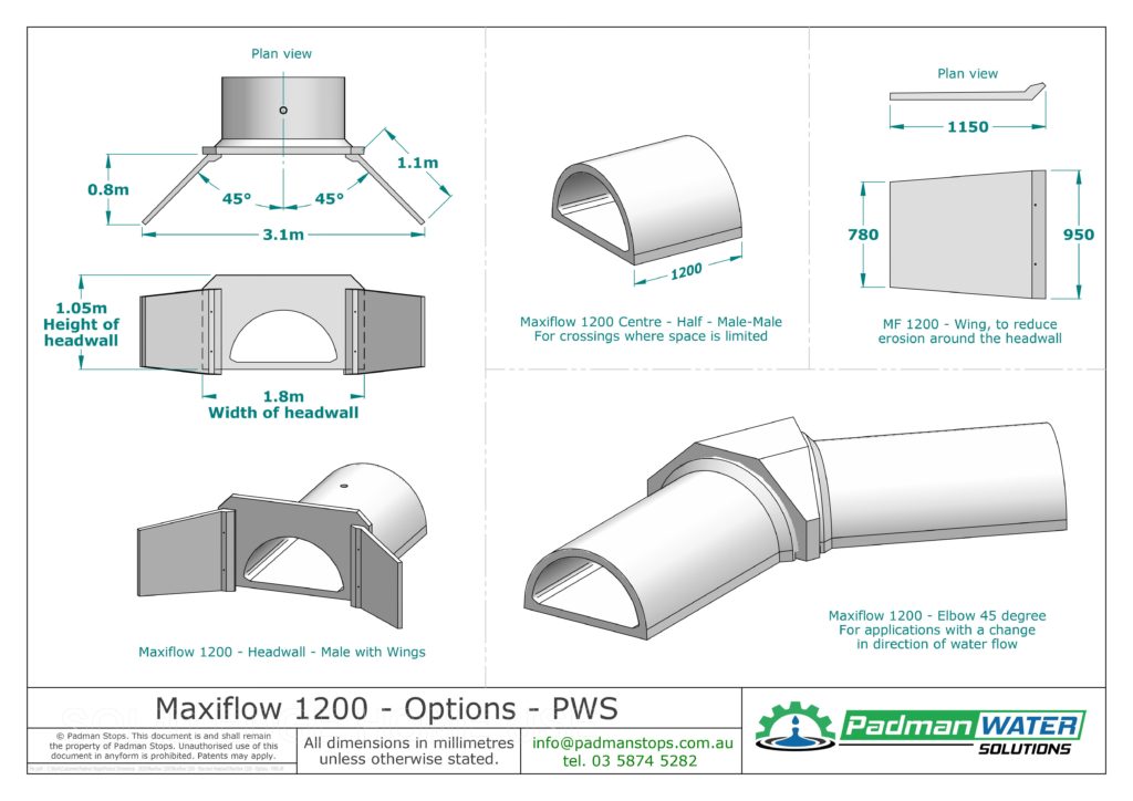MaxiFlow 1200 Options - Padman Water Solutions